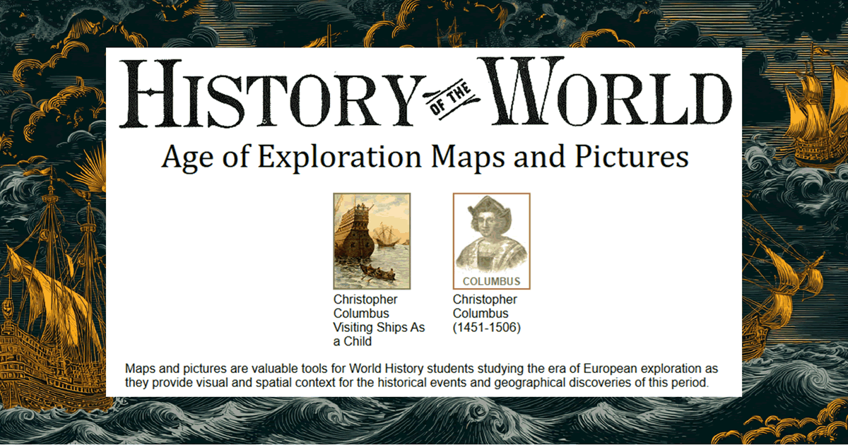 Age of Exploration Maps and Pictures | Student Handouts