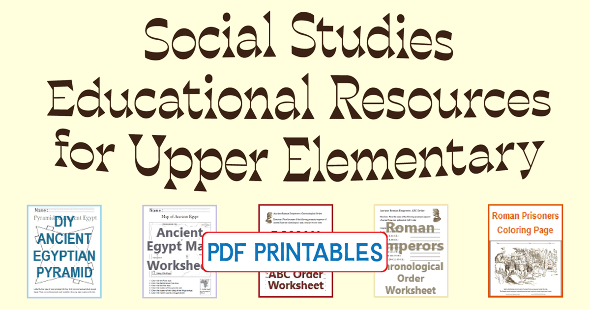 Social Studies Educational Resources for Upper Elementary | Student ...